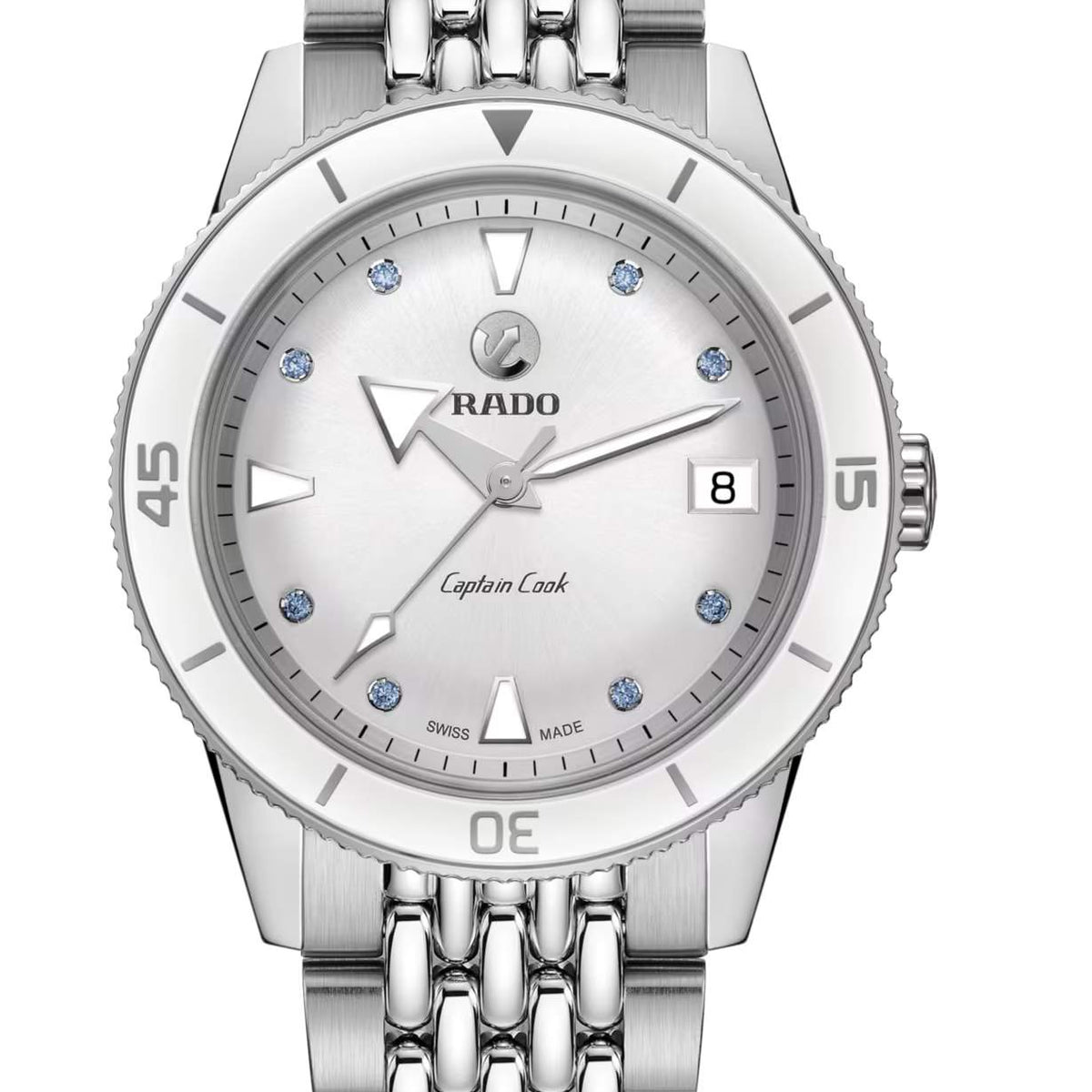 RADO 雷達錶 Captain Cook 庫克船長藍寶石刻度三條錶帶套組 37mm R32500718 - 新萬國鐘錶