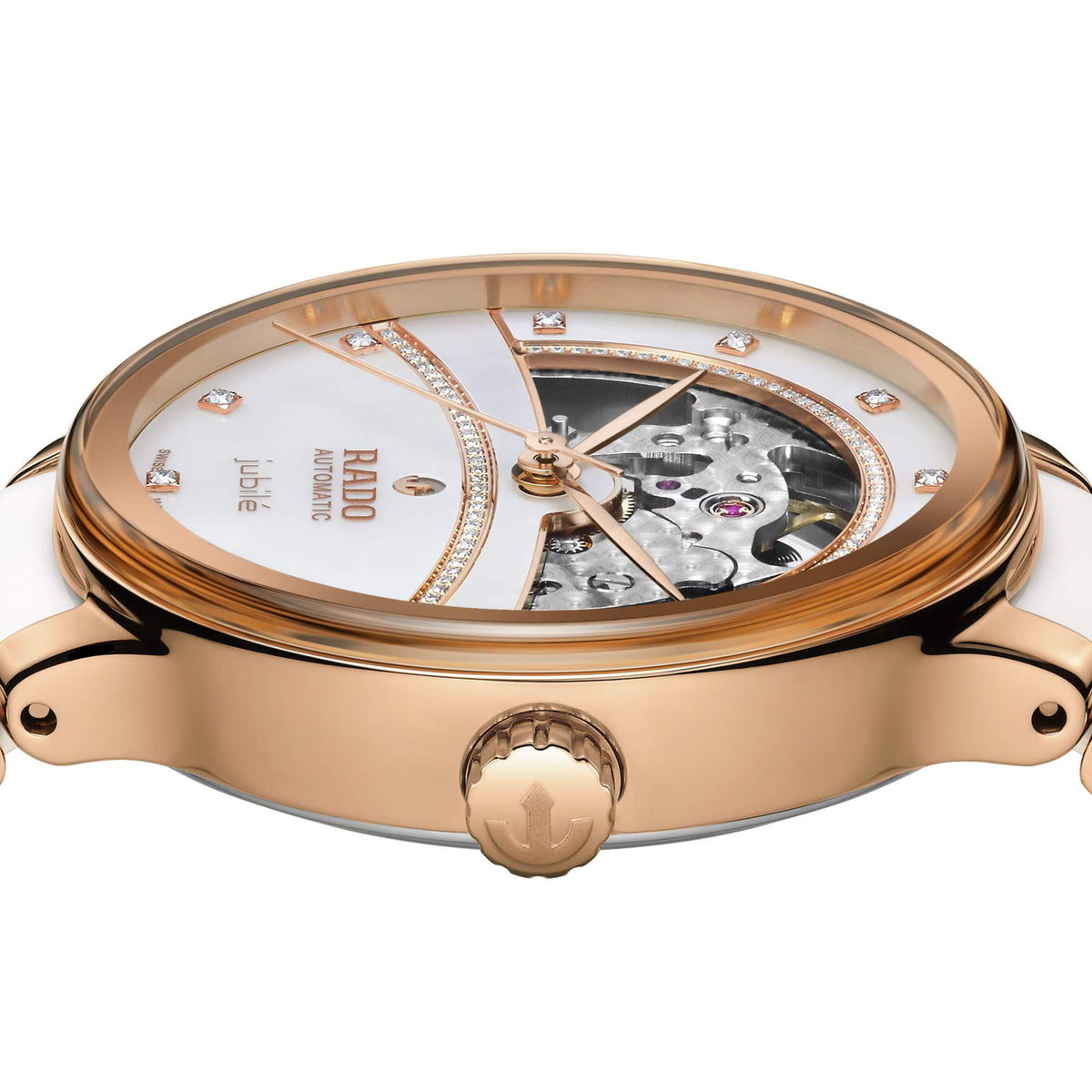 RADO 雷達錶 Centrix 晶萃系列開芯鏤空機械鑽面陶瓷腕錶 35mm R30029932 - 新萬國鐘錶