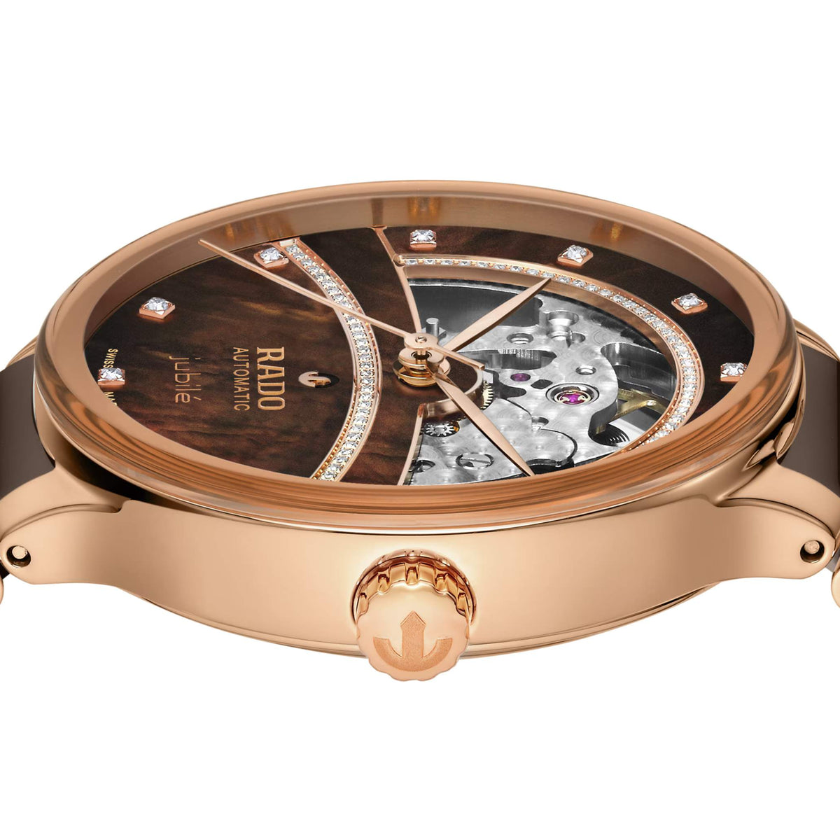 RADO 雷達錶 Centrix 晶萃系列開芯鏤空機械鑽面陶瓷腕錶 35mm R30029942 - 新萬國鐘錶