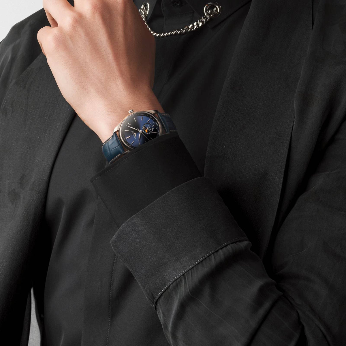 LONGINES Master 浪琴巨擘系列月相機械錶 藍面 40mm L29094920 - 新萬國鐘錶