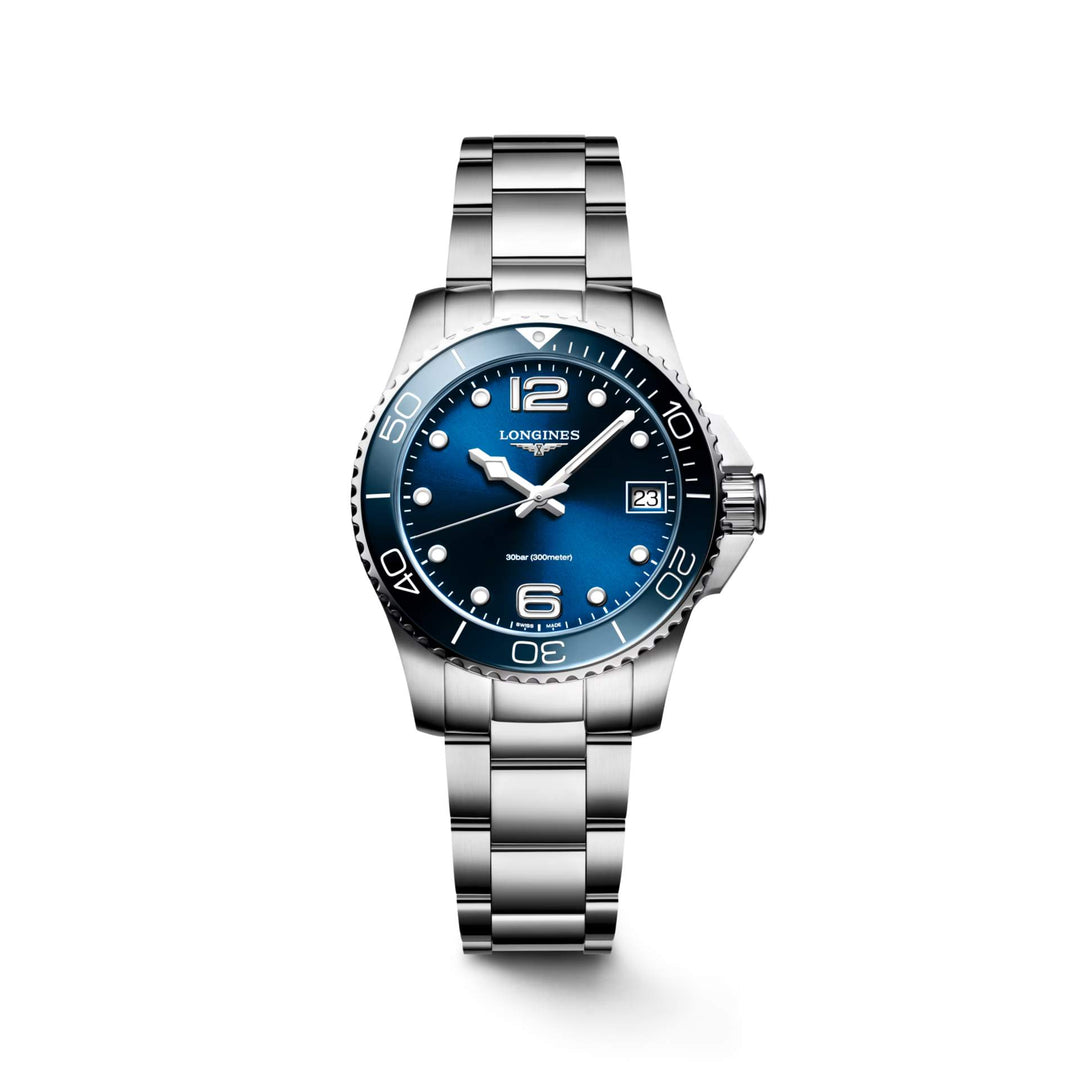 LONGINES 浪琴深海征服者系列浪鬼陶瓷潛水石英錶 32mm L33704966